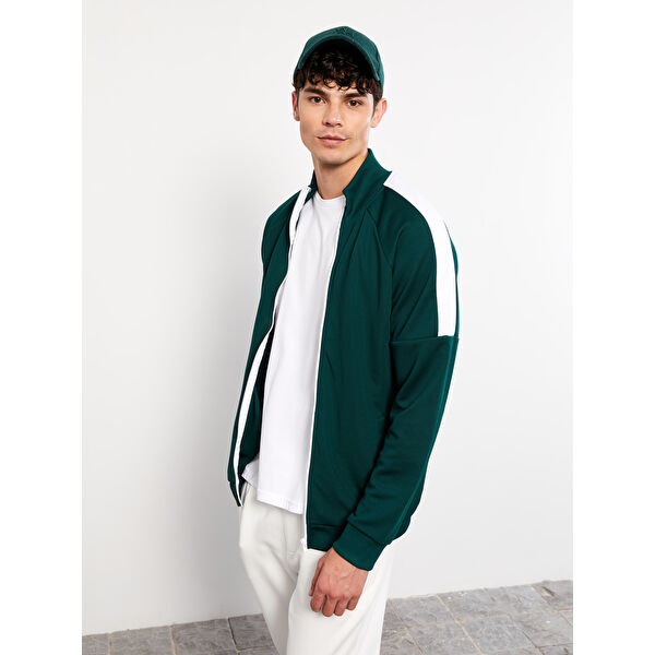 Standart Kalıp Dik Yaka Erkek Spor Hırka Standart Kalıp Dik Yaka Erkek Spor Hırka