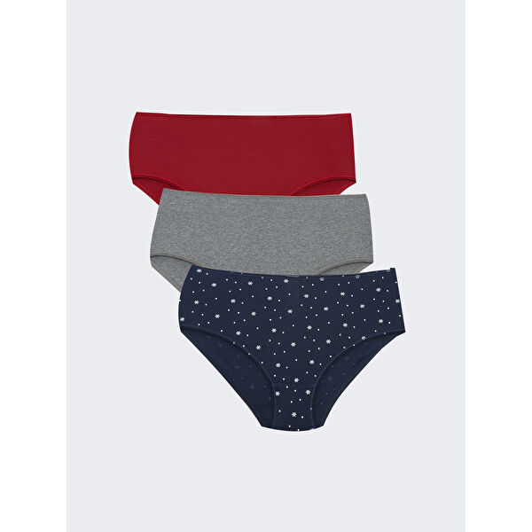 Desenli Kadın Hipster Külot 3'lü Paket