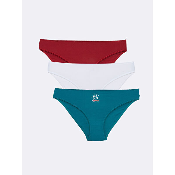 Baskılı Bikini Külot 3'lü Paket