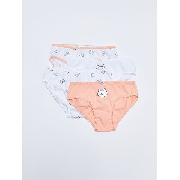 Baskılı Pamuklu Kız Çocuk Külot 3'lü Baskılı Pamuklu Kız Çocuk Külot 3'lü
