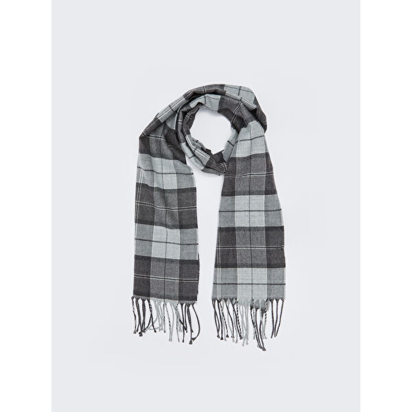 Ekose Desenli Saçaklı Erkek Atkı Ekose Desenli Saçaklı Erkek Atkı