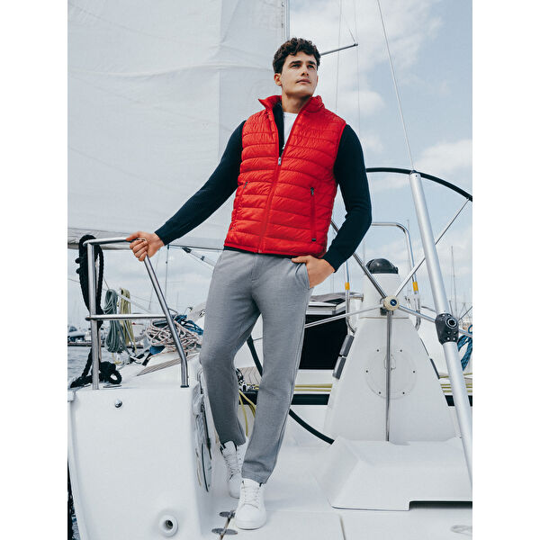 Standart Kalıp Dik Yaka Erkek Şişme Yelek