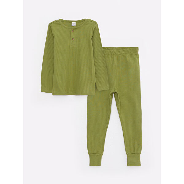 Bisiklet Yaka Uzun Kol Basic Pamuklu Kız Bebek Pijama Takımı Bisiklet Yaka Uzun Kol Basic Pamuklu Kız Bebek Pijama Takımı