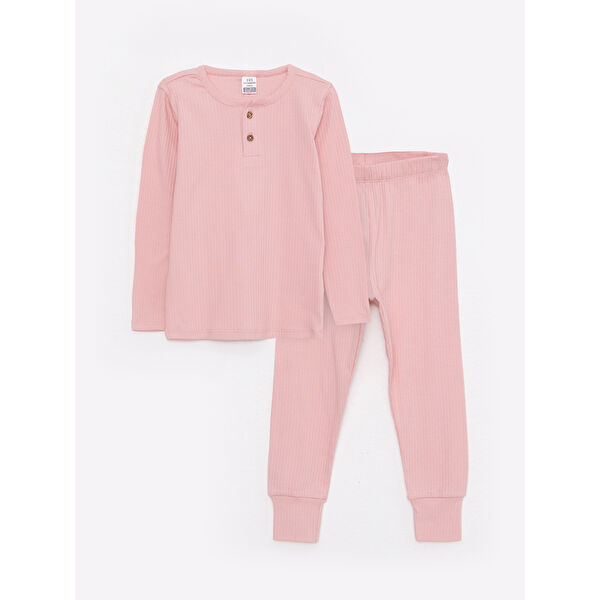 Bisiklet Yaka Uzun Kol Basic Pamuklu Kız Bebek Pijama Takımı Bisiklet Yaka Uzun Kol Basic Pamuklu Kız Bebek Pijama Takımı