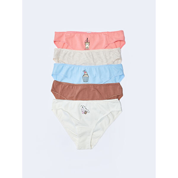 Baskılı Bikini Külot 5'li Paket