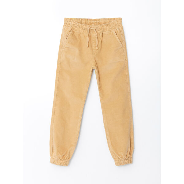 Beli Lastikli Basic Kadife Erkek Çocuk Jogger Pantolon Beli Lastikli Basic Kadife Erkek Çocuk Jogger Pantolon