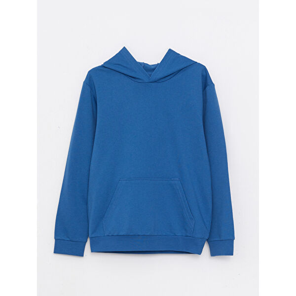 Kapüşonlu Basic Uzun Kollu Erkek Çocuk Sweatshirt Kapüşonlu Basic Uzun Kollu Erkek Çocuk Sweatshirt