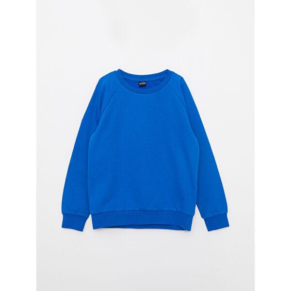 Bisiklet Yaka Basic Uzun Kollu Erkek Çocuk Sweatshirt