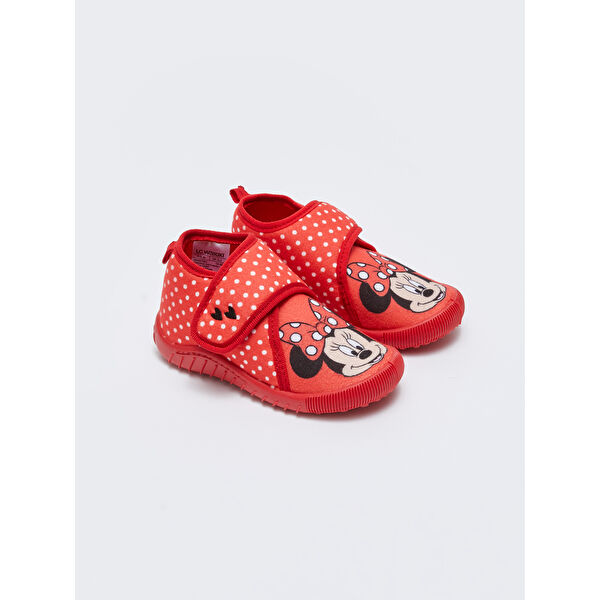 Minnie Mouse Lisanslı Cırt Cırtlı Kız Bebek Panduf Minnie Mouse Lisanslı Cırt Cırtlı Kız Bebek Panduf
