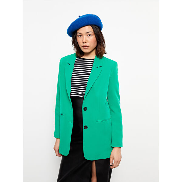 Düz Uzun Kollu Kadın Ceket