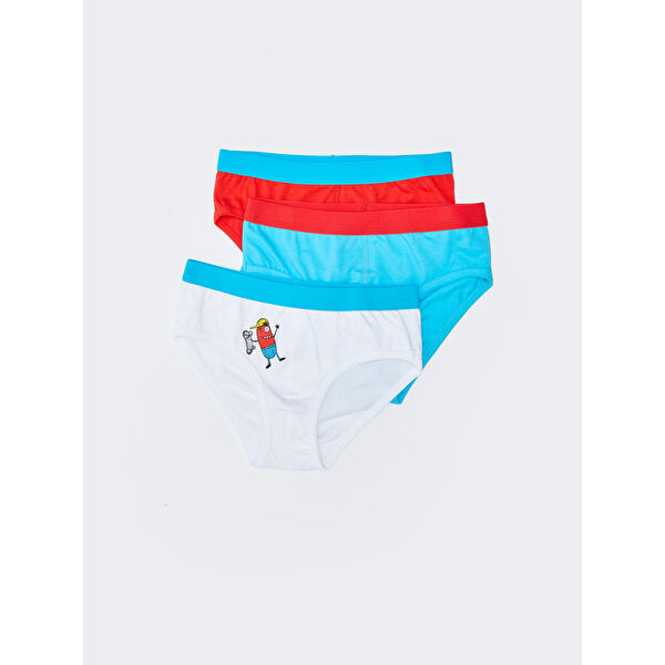 Baskılı Pamuklu Erkek Çocuk Külot 3'lü