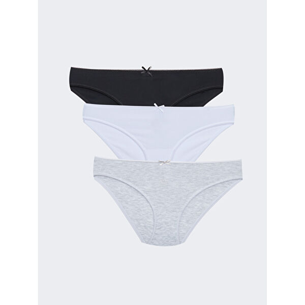 Düz Kadın Bikini Külot 3'lü Paket Düz Kadın Bikini Külot 3'lü Paket