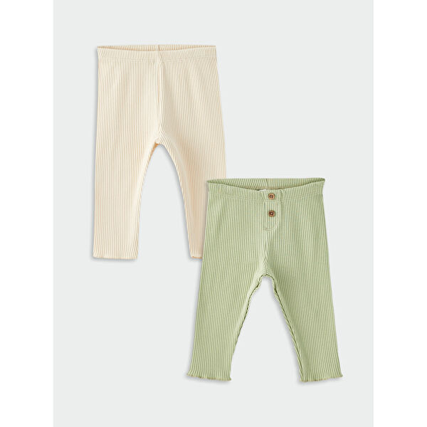 Beli Lastikli Kız Bebek Tayt 2'li