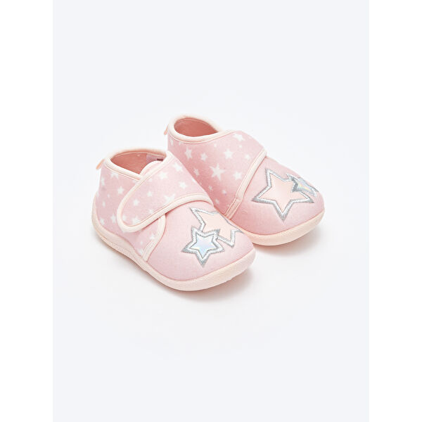 Nakışlı Cırt Cırtlı Kız Bebek Ev Ayakkabısı Nakışlı Cırt Cırtlı Kız Bebek Ev Ayakkabısı