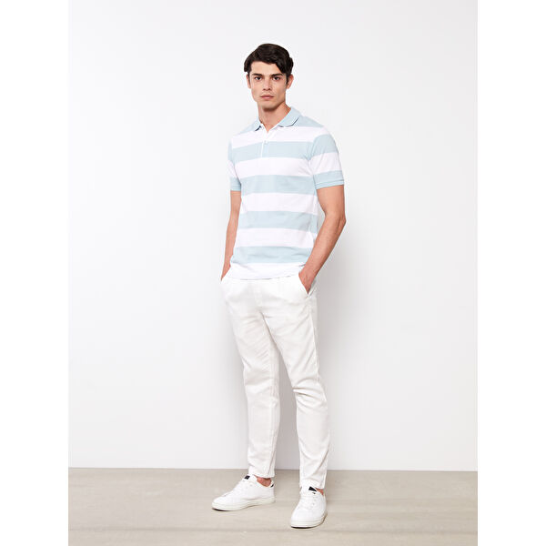 Polo Yaka Kısa Kollu Çizgili Pike Erkek Tişört Polo Yaka Kısa Kollu Çizgili Pike Erkek Tişört