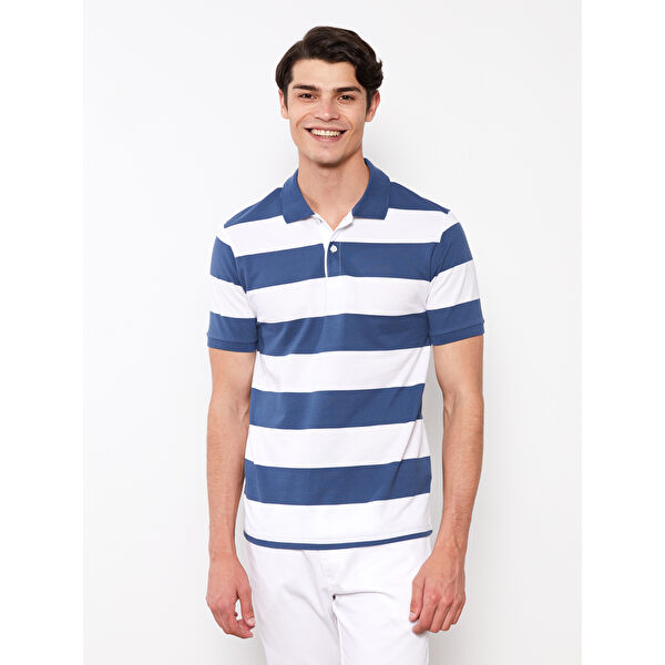 Polo Yaka Kısa Kollu Çizgili Pike Erkek Tişört Polo Yaka Kısa Kollu Çizgili Pike Erkek Tişört
