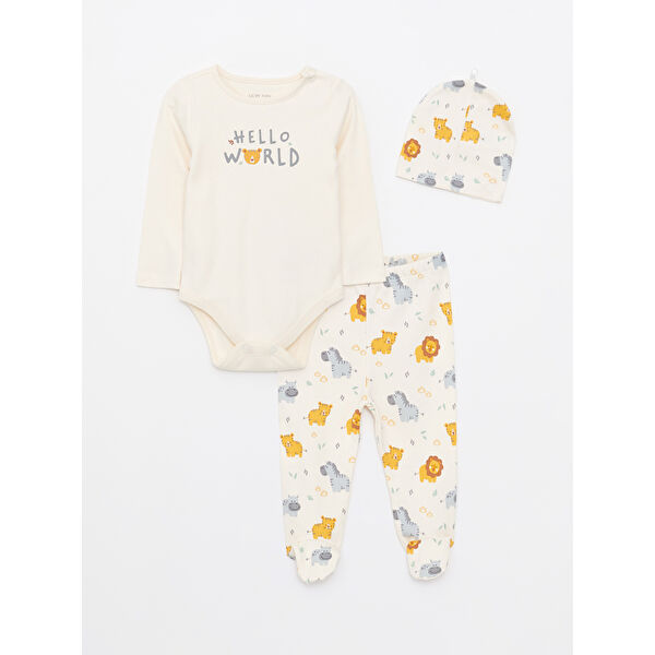 Bisiklet Yaka Uzun Kollu Baskılı Kız Bebek Hastane Çıkış Seti Bisiklet Yaka Uzun Kollu Baskılı Kız Bebek Hastane Çıkış Seti