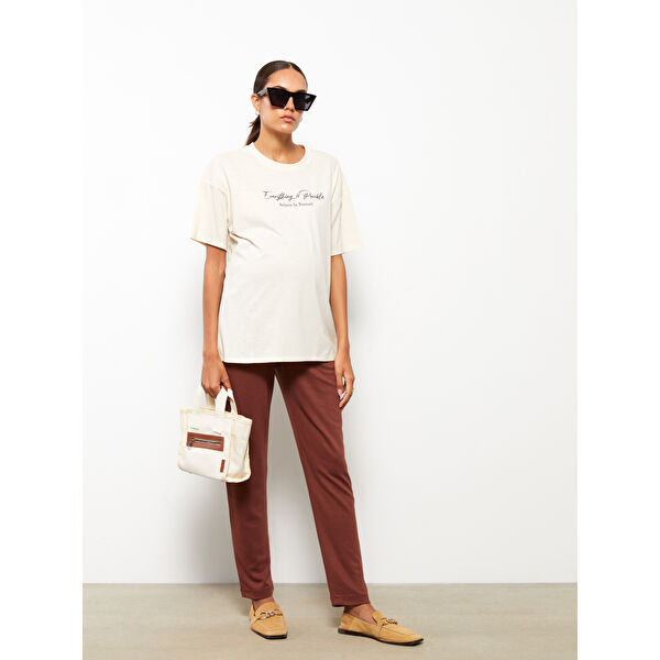 Karın Panelli Düz Hamile Eşofman Altı