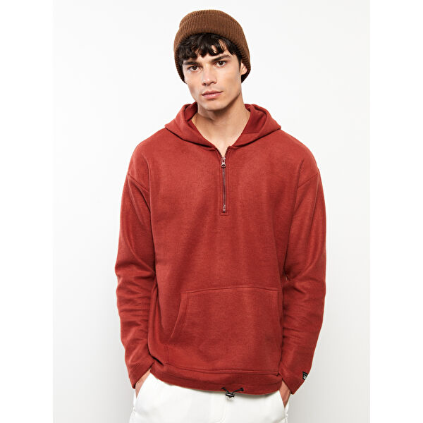 Kapüşonlu Uzun Kollu Erkek Sweatshirt