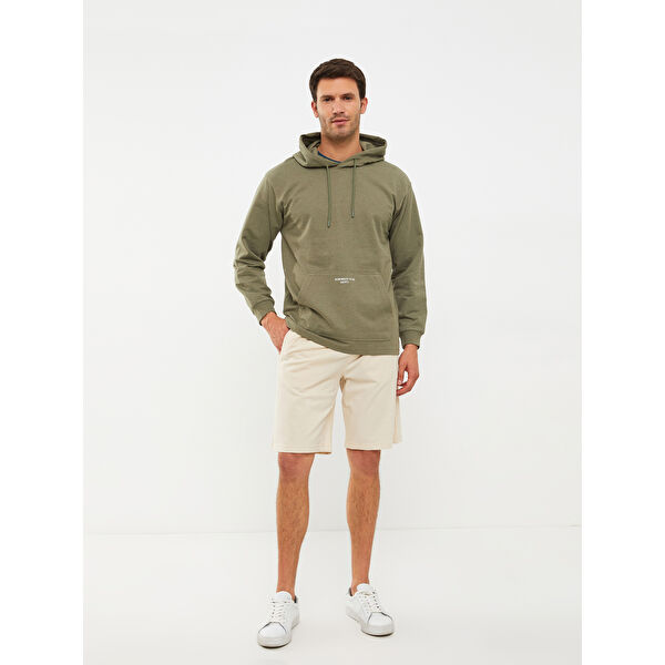 Oversize Kapüşonlu Uzun Kollu Baskılı Erkek Sweatshirt Oversize Kapüşonlu Uzun Kollu Baskılı Erkek Sweatshirt