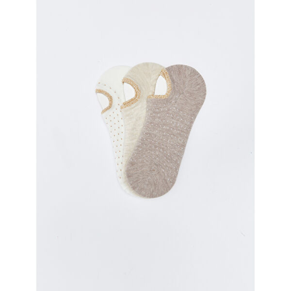 Desenli Kadın Patik Çorap 3'lü Paket