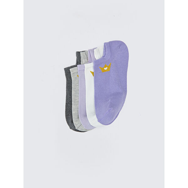 Baskılı Kadın Patik Çorap 5'li Paket