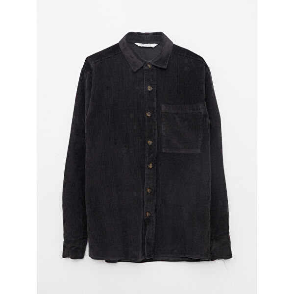 Rahat Kalıp Uzun Kollu Erkek Gömlek Ceket