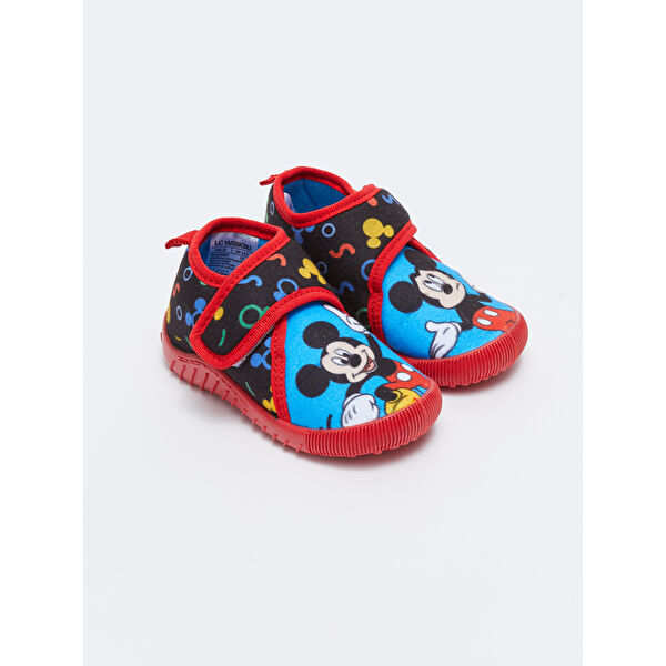 Mickey Mouse Lisanslı Cırt Cırtlı Erkek Bebek Panduf Mickey Mouse Lisanslı Cırt Cırtlı Erkek Bebek Panduf