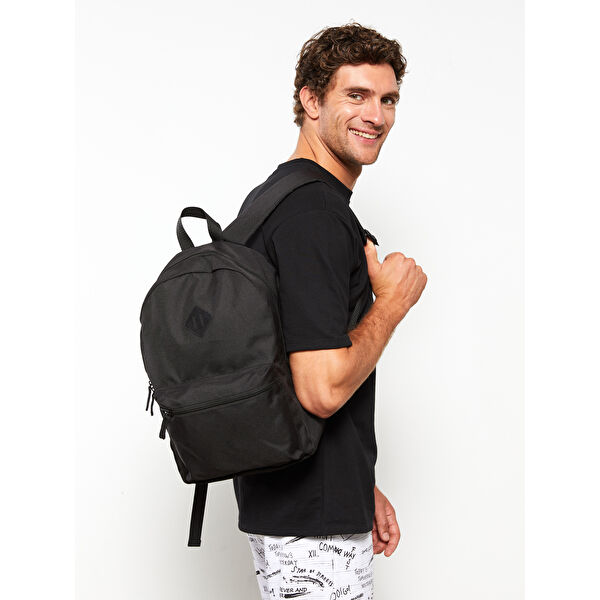 Etiket Baskılı Erkek Sırt Çantası