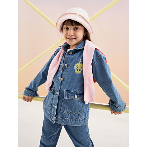 Okulun Favorisi Tweety Lisanslı Jean Ceket Okulun Favorisi Tweety Lisanslı Jean Ceket