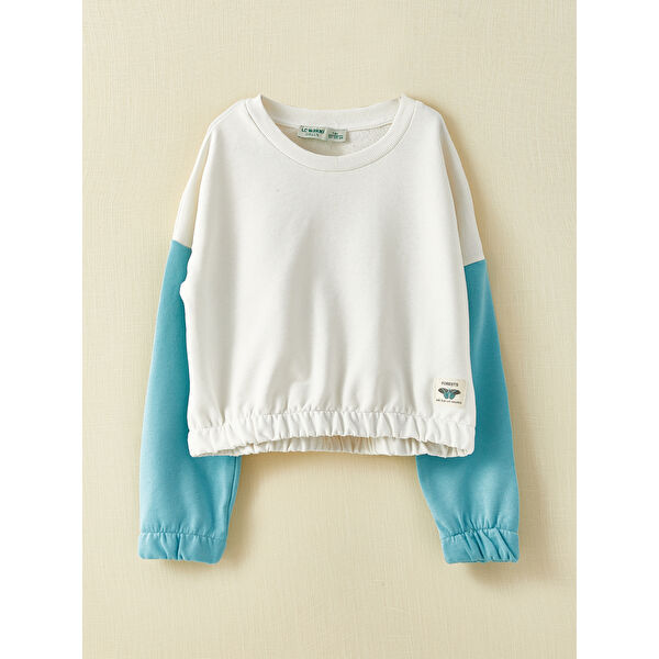 Bisiklet Yaka Basic Uzun Kollu Organik Pamuklu Kız Çocuk Sweatshirt Bisiklet Yaka Basic Uzun Kollu Organik Pamuklu Kız Çocuk Sweatshirt