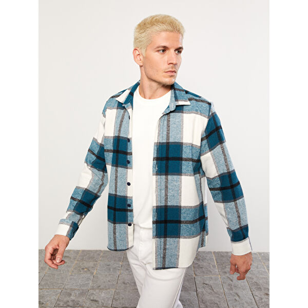 Regular Fit Uzun Kollu Ekose Erkek Oduncu Gömlek