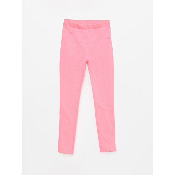 Beli Lastikli Basic Kız Çocuk Uzun Tayt