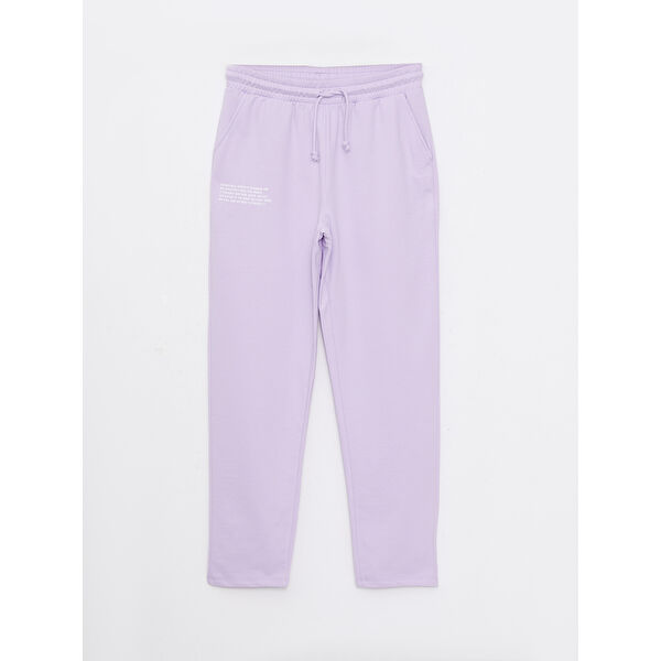 Beli Lastikli Baskılı Kadın Eşofman Altı