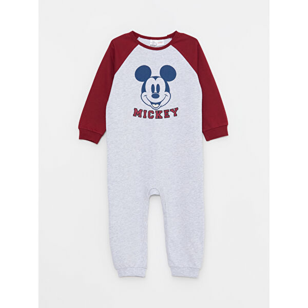 Bisiklet Yaka Uzun Kollu Mickey Mouse Baskılı Erkek Bebek Tulum Bisiklet Yaka Uzun Kollu Mickey Mouse Baskılı Erkek Bebek Tulum
