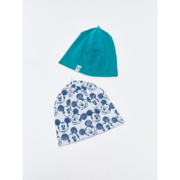 Mickey Mouse Desenli Erkek Bebek Bere 2'li Mickey Mouse Desenli Erkek Bebek Bere 2'li