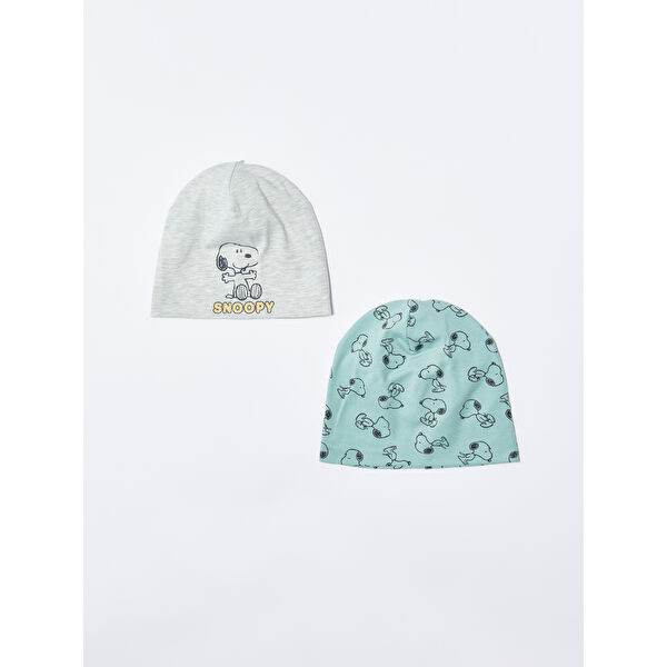Snoopy Desenli Erkek Bebek Bere 2'li Snoopy Desenli Erkek Bebek Bere 2'li