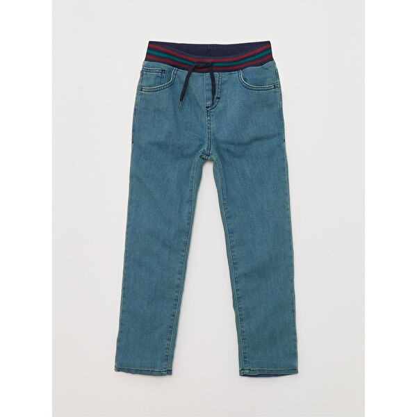 Beli Lastikli Polar Astarlı Erkek Çocuk Jean Pantolon Beli Lastikli Polar Astarlı Erkek Çocuk Jean Pantolon