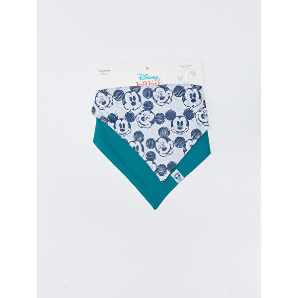 Mickey Mouse Baskılı Erkek Bebek Mama Önlüğü 2'li