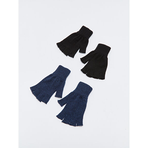 Düz Erkek Parmaksız Eldiven 2'li