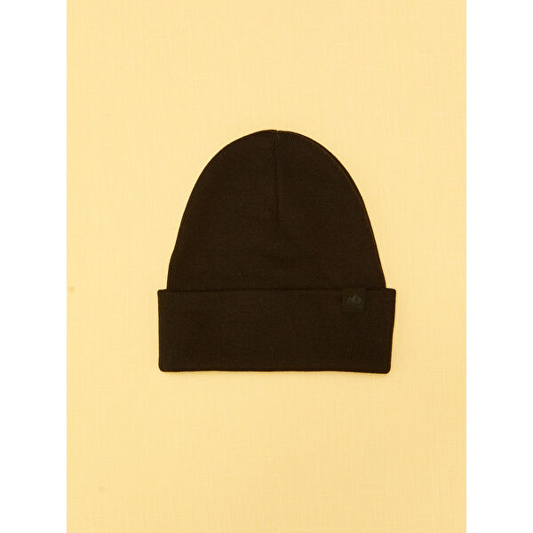 Pamuklu Etiket Nakışlı Erkek Bere