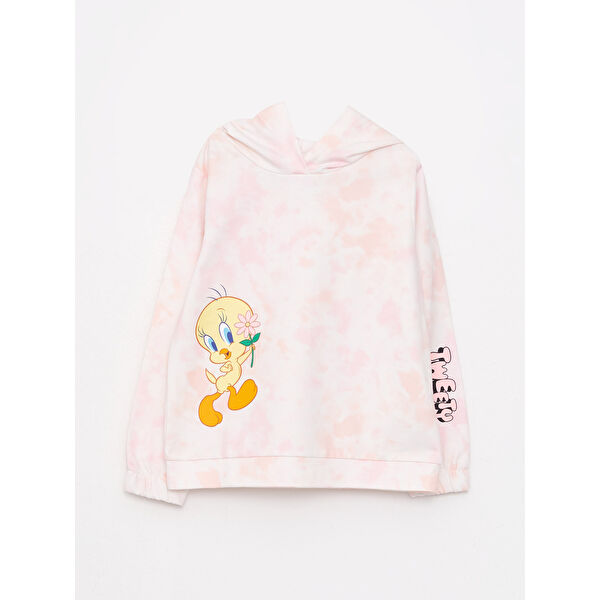 Kapüşonlu Tweety Baskılı Uzun Kollu Kız Çocuk Sweatshirt Kapüşonlu Tweety Baskılı Uzun Kollu Kız Çocuk Sweatshirt