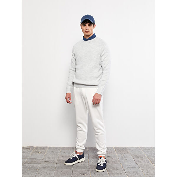 Bisiklet Yaka Uzun Kollu Erkek Triko Kazak