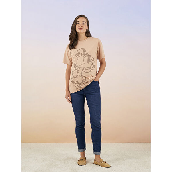 Beli Lastikli Standart Fit Düz Cep Detaylı Hamile Jean Pantolon Beli Lastikli Standart Fit Düz Cep Detaylı Hamile Jean Pantolon