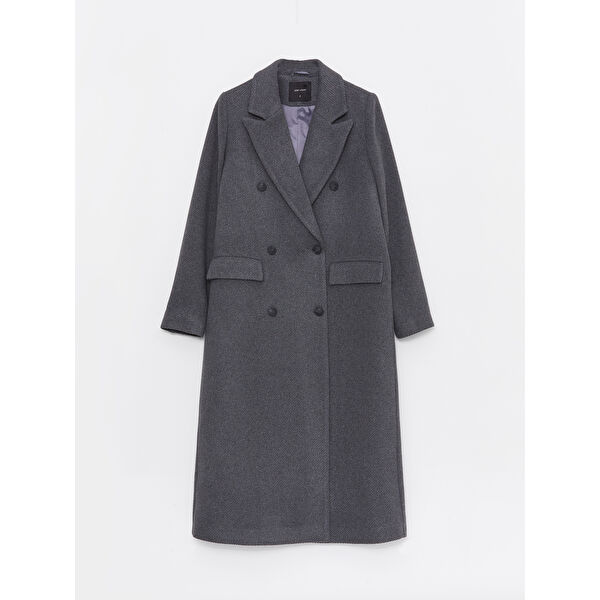 Ceket Yaka Düz Uzun Kollu Kadın Kaşe Kaban Ceket Yaka Düz Uzun Kollu Kadın Kaşe Kaban