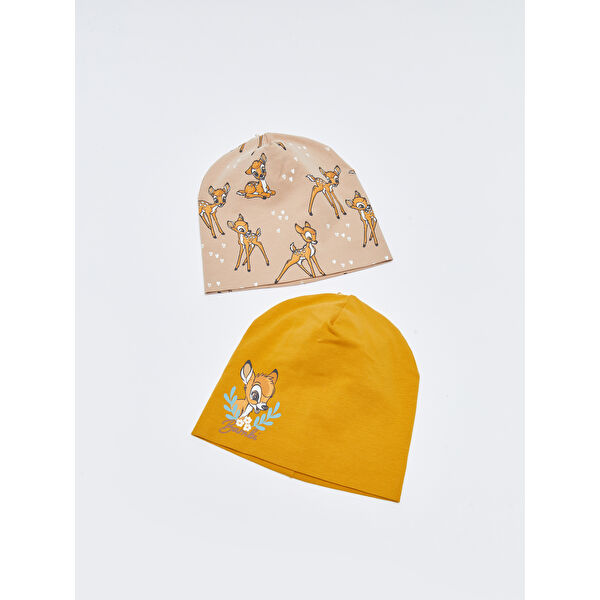 Bambi Desenli Kız Bebek Bere 2'li Bambi Desenli Kız Bebek Bere 2'li