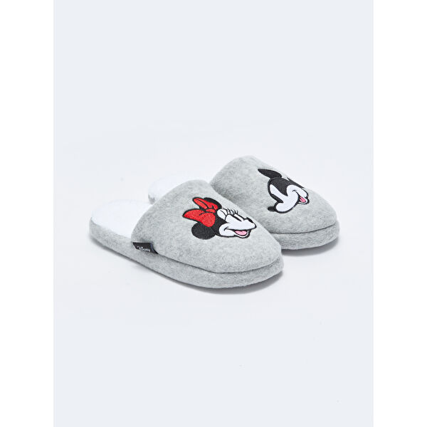 Minnie Mouse Lisanslı Nakış Detaylı Kadın Ev Terliği Minnie Mouse Lisanslı Nakış Detaylı Kadın Ev Terliği