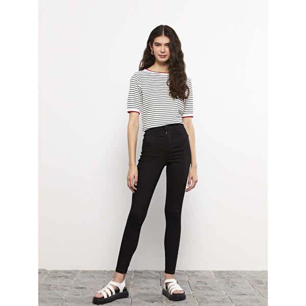 Yüksek Bel Süper Skinny Fit Cep Detaylı Rodeo Kadın Jean Pantolon Yüksek Bel Süper Skinny Fit Cep Detaylı Rodeo Kadın Jean Pantolon