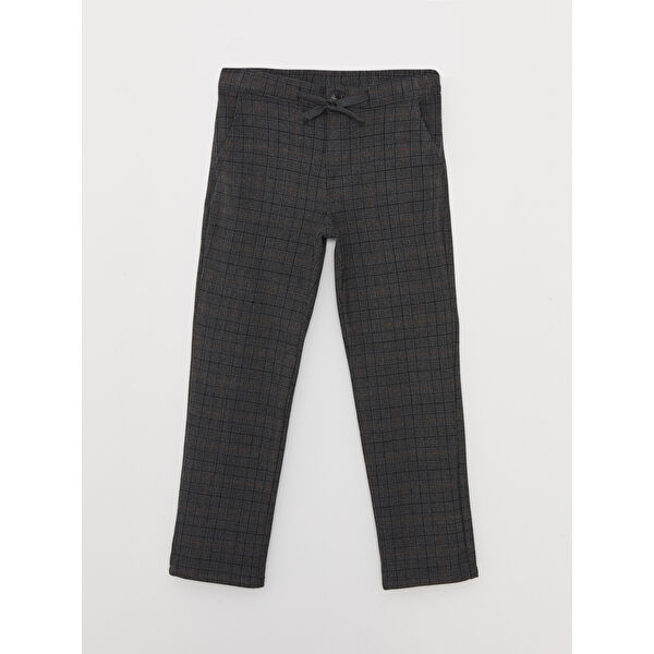 Beli Lastikli Ekose Erkek Çocuk Pantolon