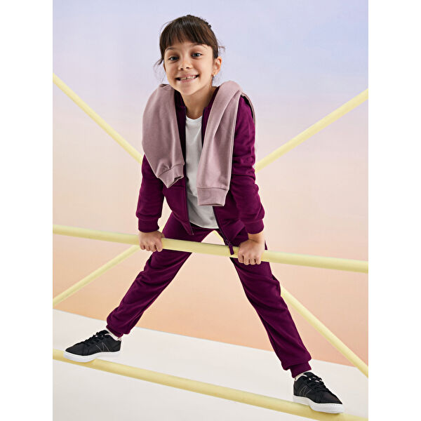 Deri Görünümlü Bağcıklı Kız Çocuk Spor Ayakkabı